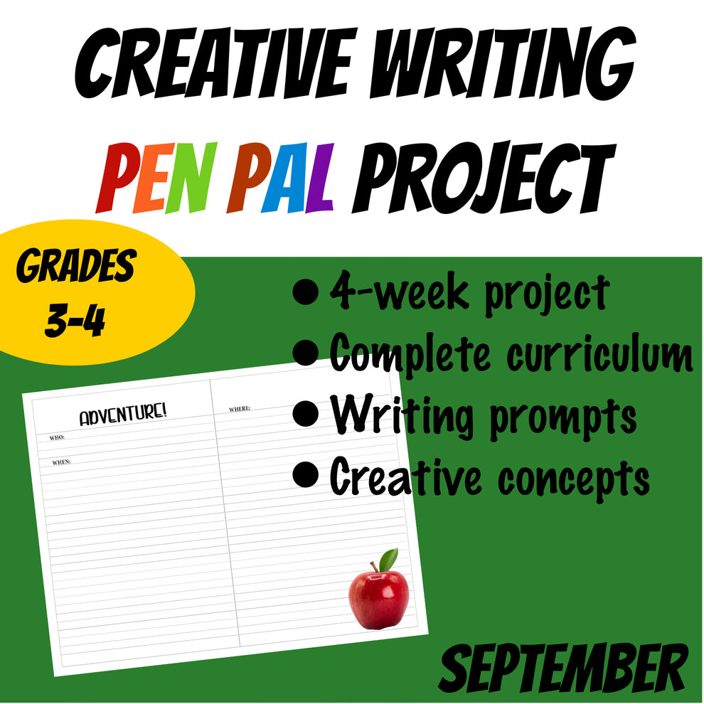 Creative Writing Project for 3rd & 4th Grade Students - September ...