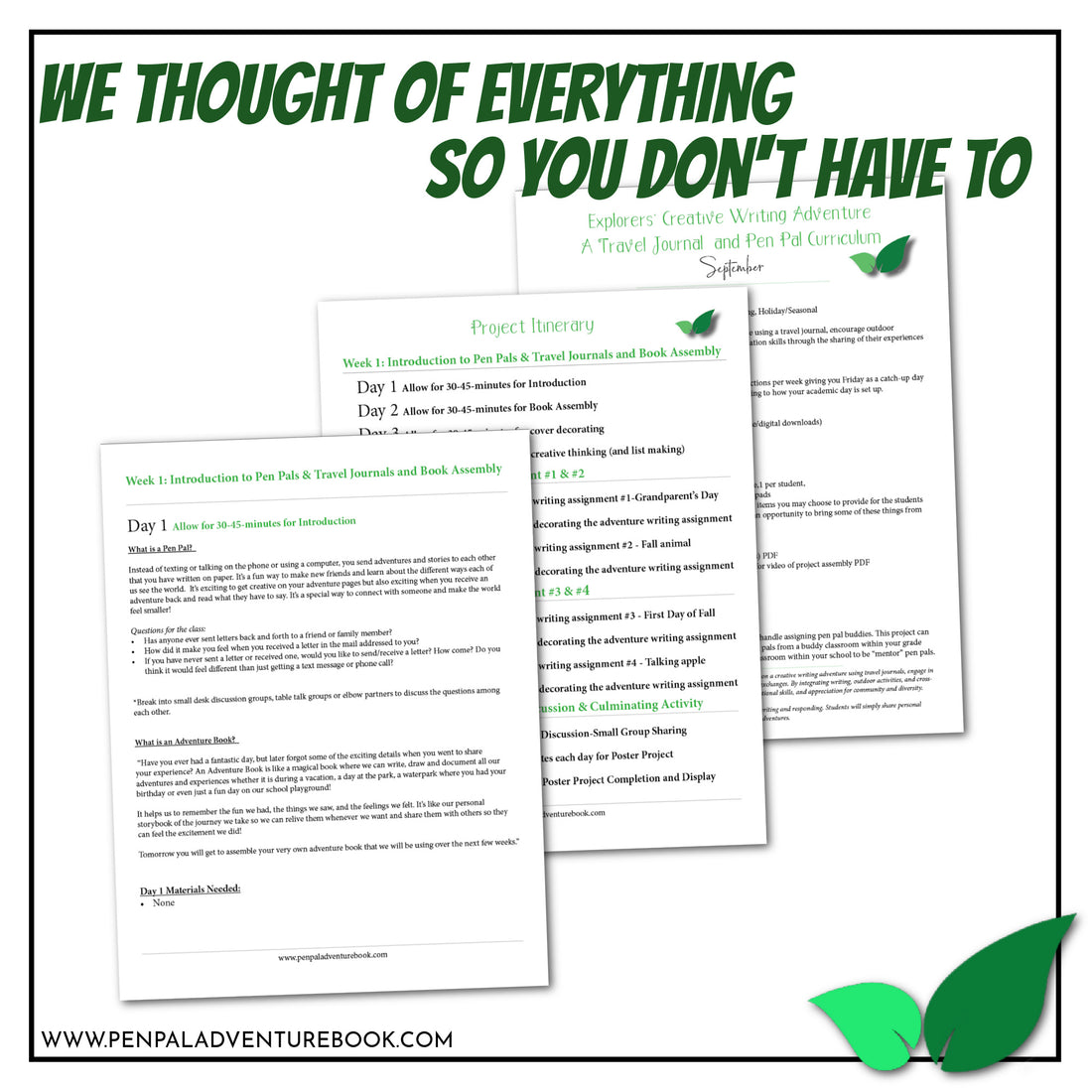 Creative Writing Project for 3rd & 4th Grade Students - September ...